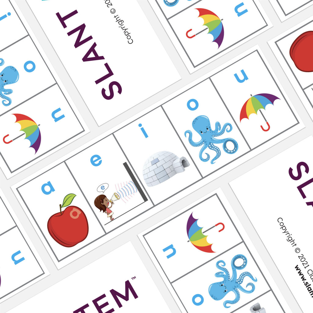 Short Vowels Bookmarks | Slant System